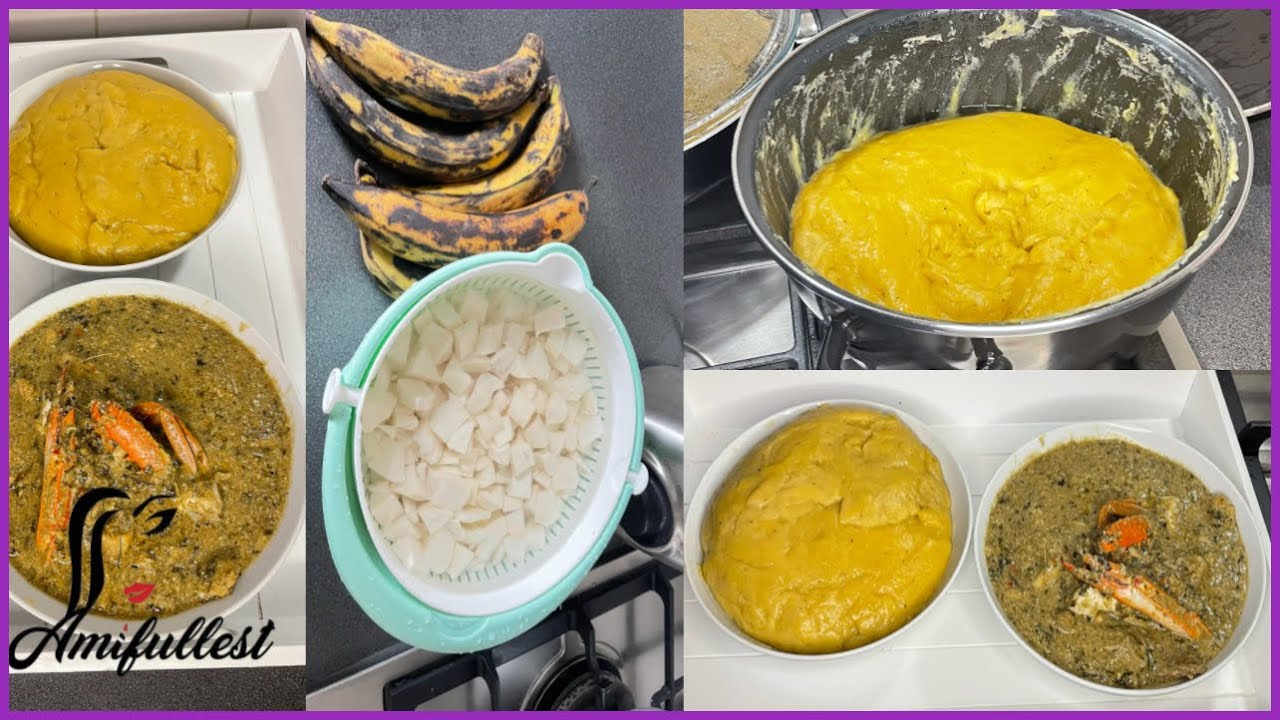 How to make cassava and plantain fufu step-by-step | cassava and ...