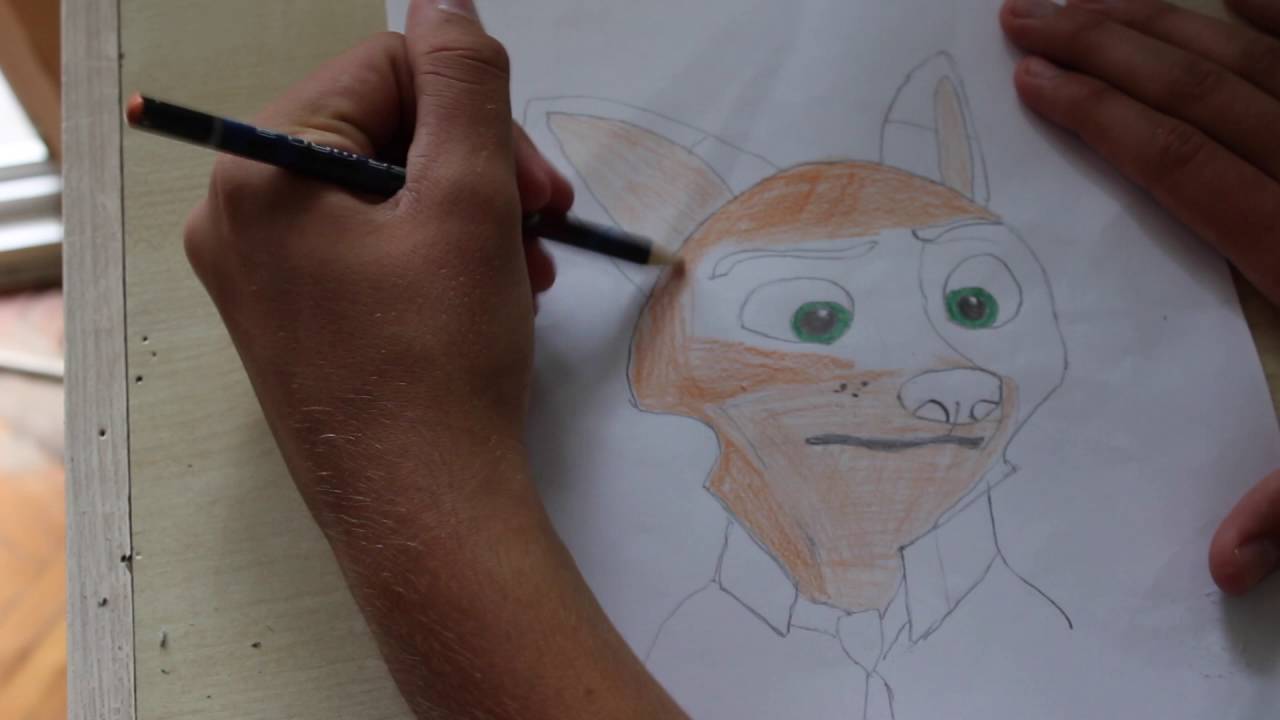 How To Draw Nick Wilde - YouTube