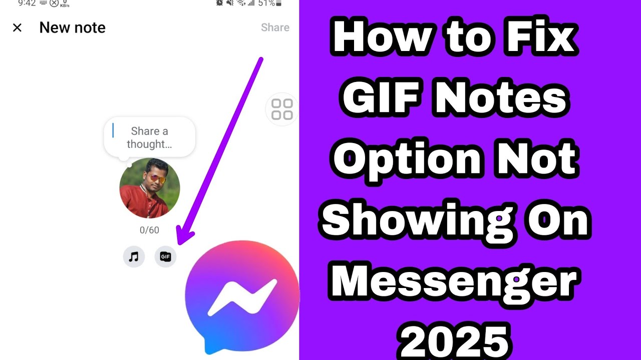 How to Fix GIF Notes Option Not Showing On Messenger 2025 | GIF Option ...