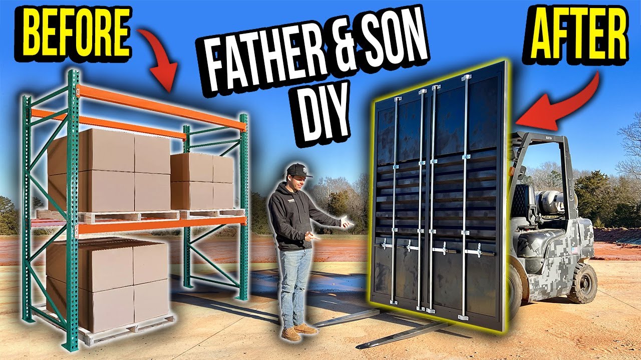 DIY Transforming Storage Racks Into Shipping Containers - YouTube