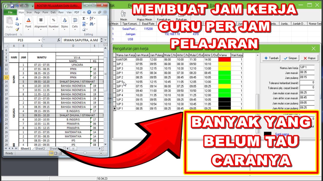 Cara Membuat Jam Kerja Sekolah Dengan Hitungan Per Jam Pelajaran ...
