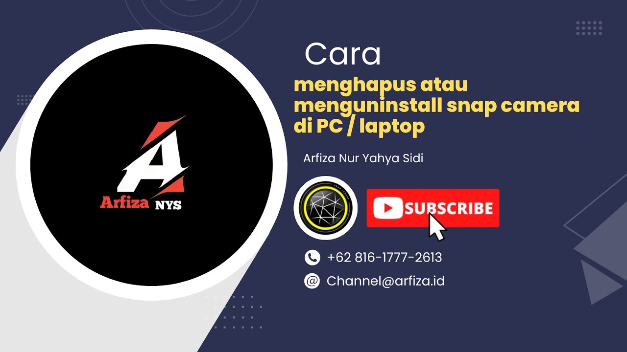 Cara Uninstall Snap Camera Di PC / Laptop - YouTube