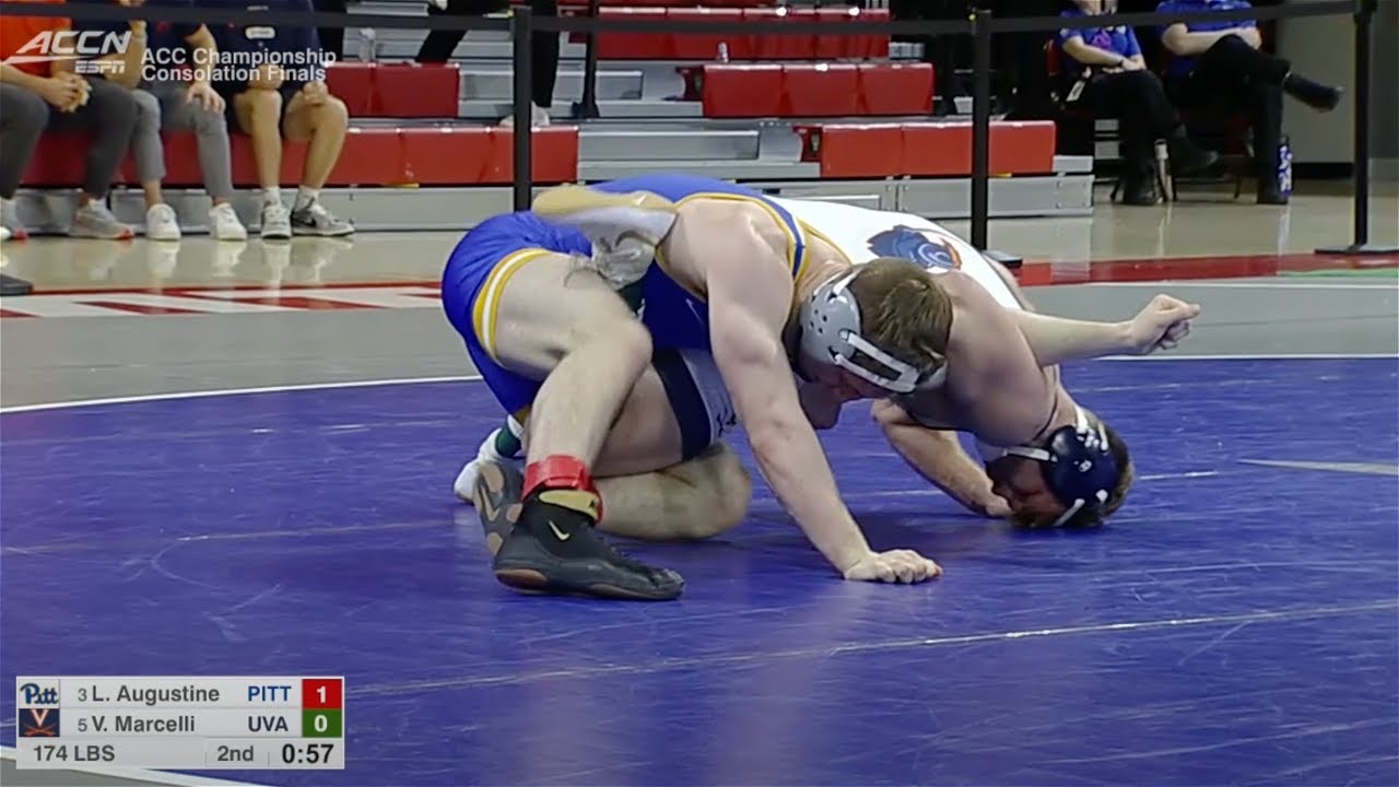174lbs Luca Augustine (Pitt) vs Vic Marcelli (Virginia) - YouTube