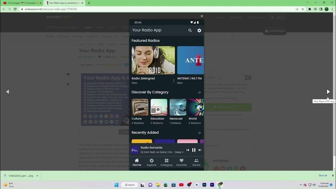 Radio app souce code for free | Android Studio - YouTube