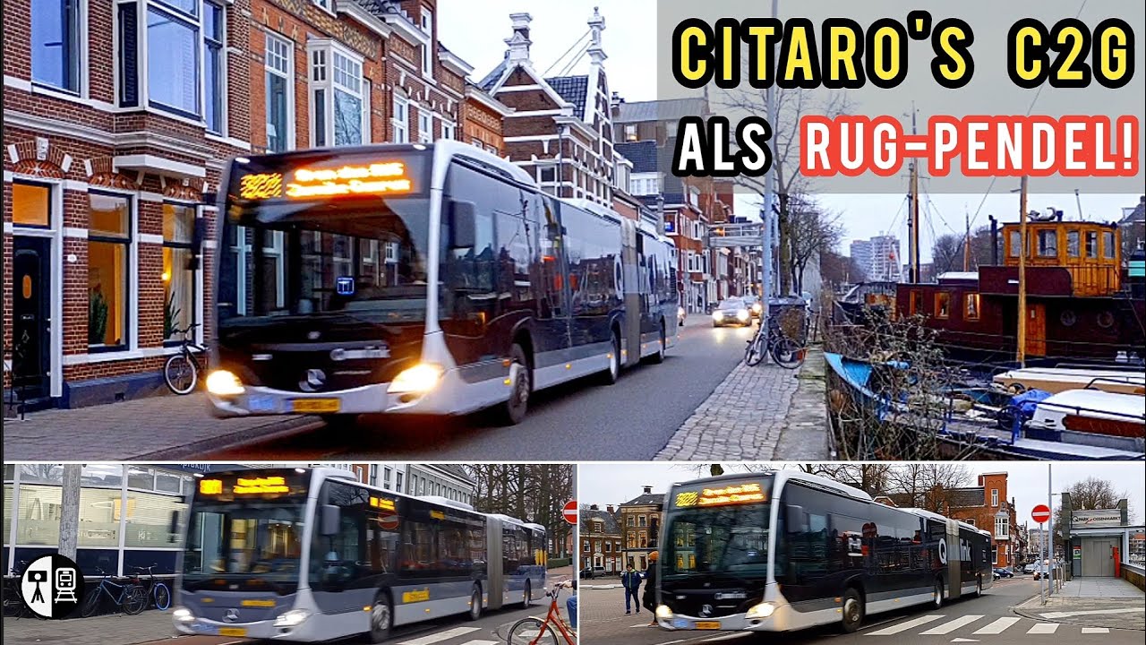 Citaro's C2G in actie, als RUG-pendel in Groningen! // Qbuzz buses on ...