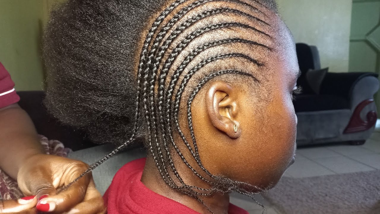 How to: plait Back to school cornrows#naturalhair #protectivehairstyle ...