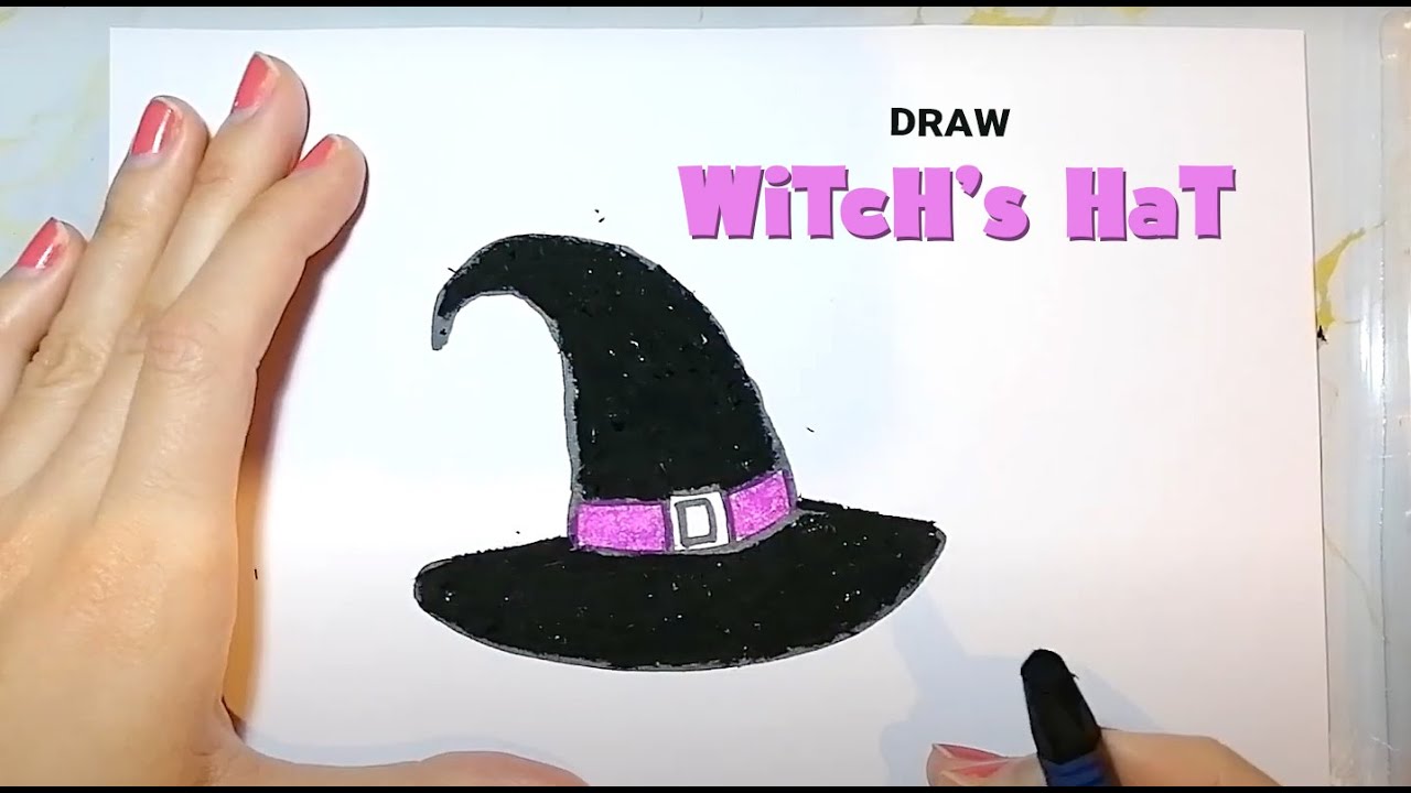 hOw tO dRaW a WiTcH's HaT - HALLOWEEN THEME - DRAW STEP BY STEP EASY ...