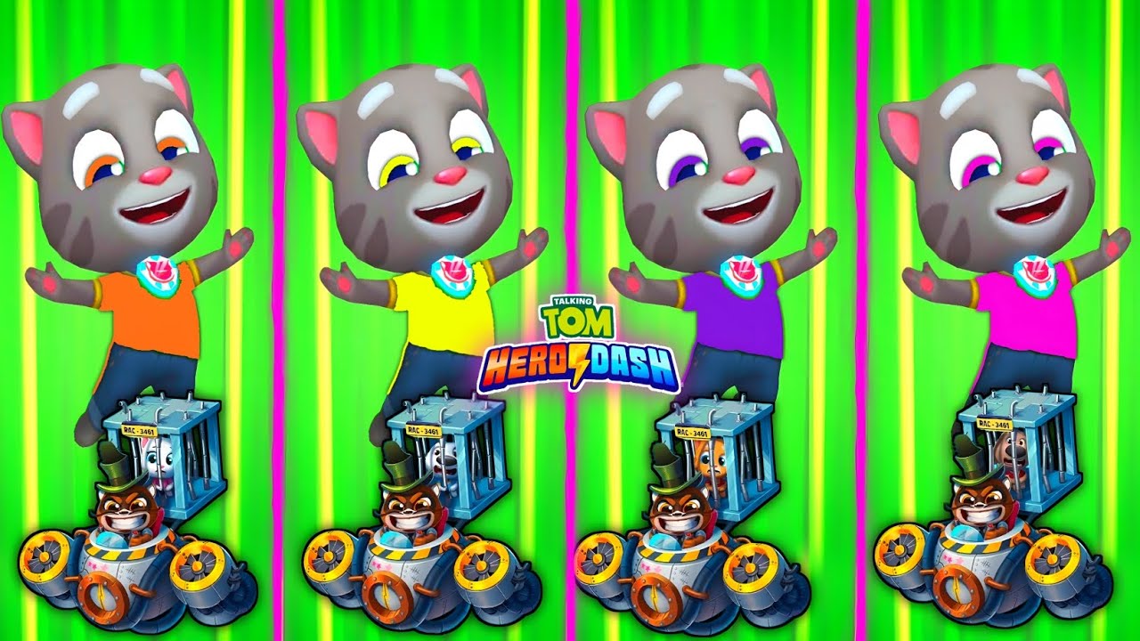 Talking Tom Hero Dash : Hero Tom 4 Colour Suits & Fights The Master ...