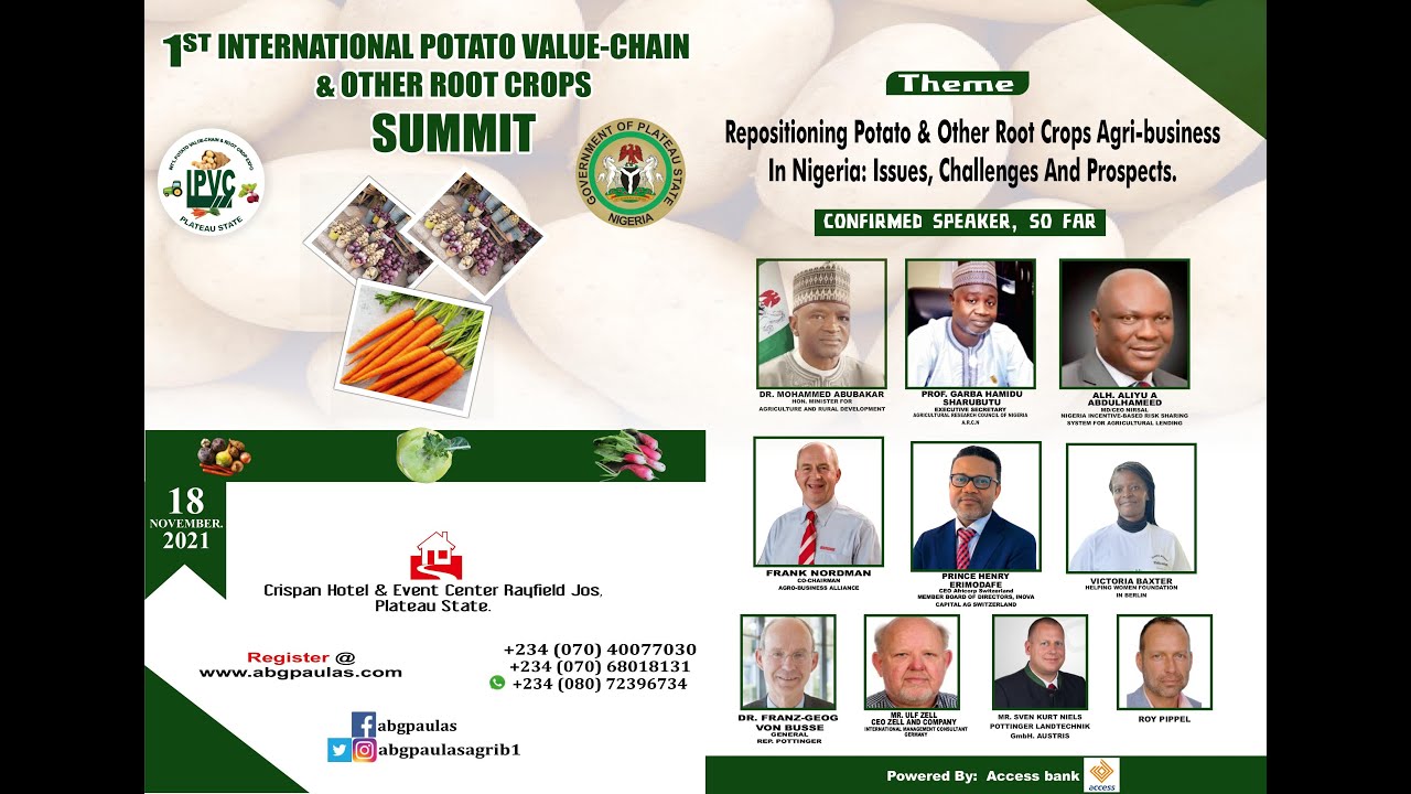 INTERNATIONAL POTATO VALUE-CHAIN AND OTHER ROOT CROPS SUMMIT - YouTube