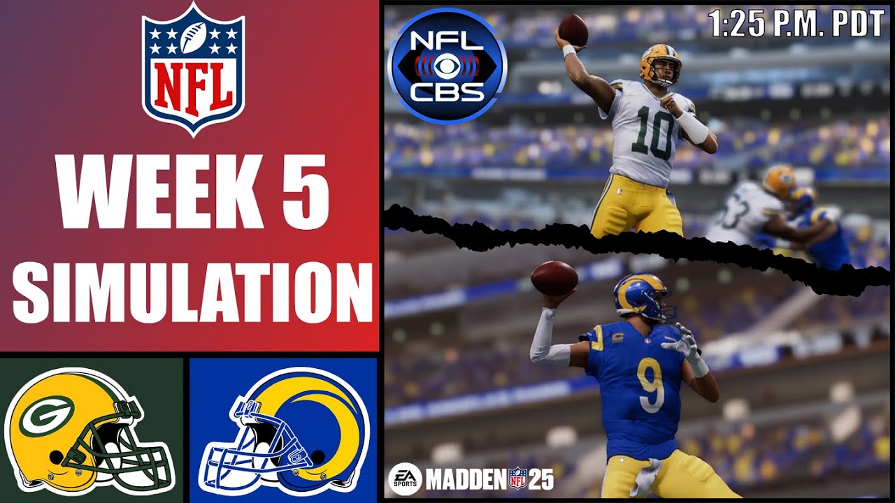 Packers vs. Rams | Week 5 - Simulation | Madden 25 Simulation Gameplay ...