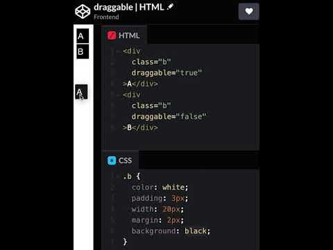#10 draggable | HTML | Frontend #shorts - YouTube