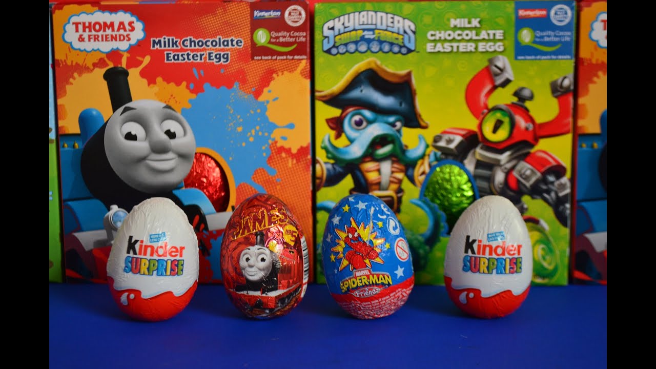 Kinder Surprise Marvel Spiderman Thomas and Friends Surprise Eggs ...