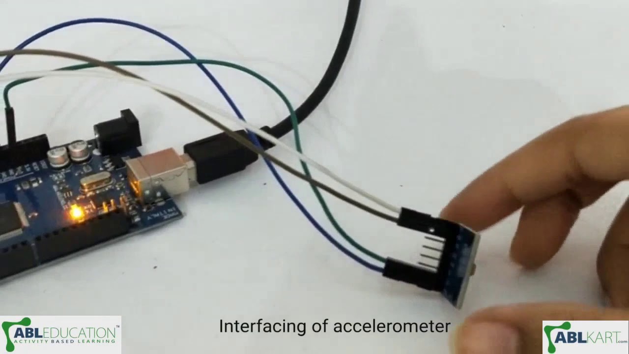Interfacing Of Accelerometer Adxl345 With Arduino Mega Youtube