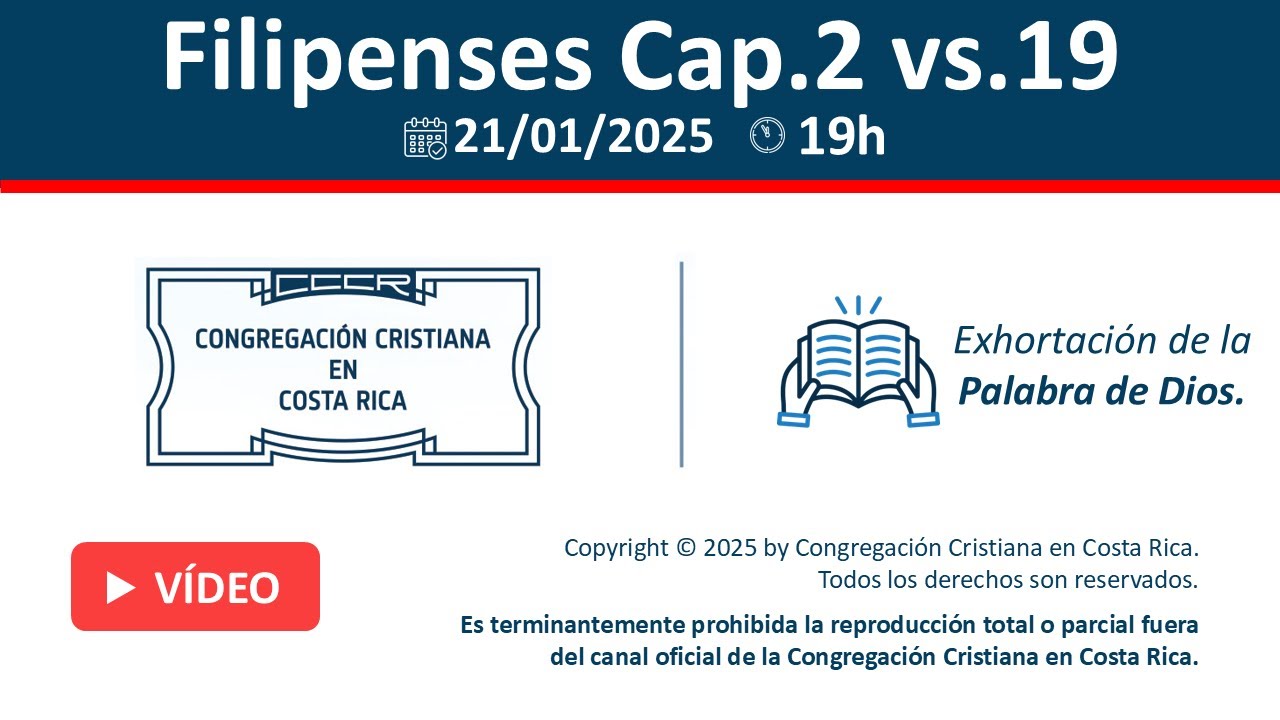 Santo Culto a Dios 21-01-2025 - Filipenses Cap.2 vs.19 - 19:00Hs/7:00pm ...