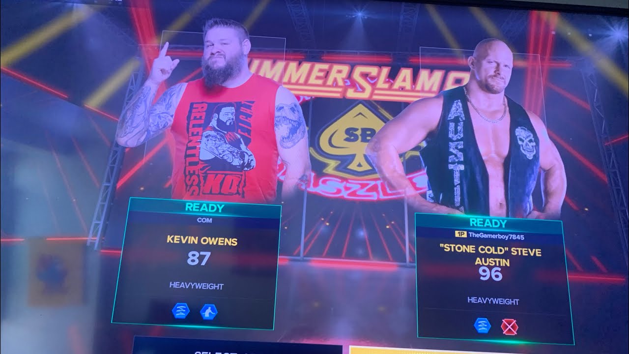 Stone Cold Steve Austin Vs Kevin Owens One On One Match - YouTube