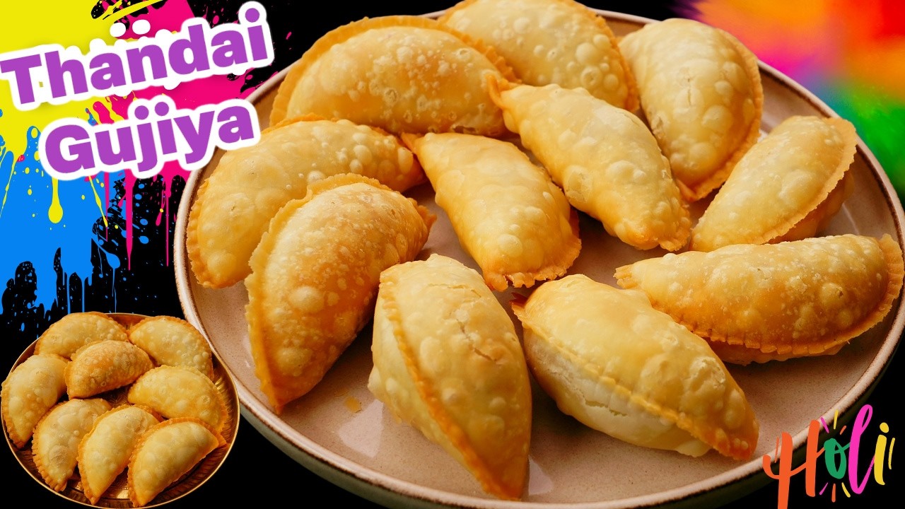 होली स्पेशल ठंडाई गुजिया की झटपट और आसान रेसिपी | Thandai Gujiya Recipe ...