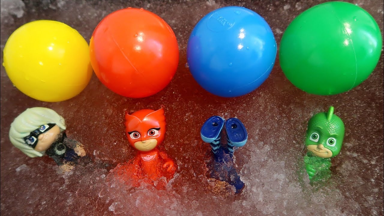 Pj Masks Slime Pool Balloons - Learn Colors with Pj Masks with Magic ...