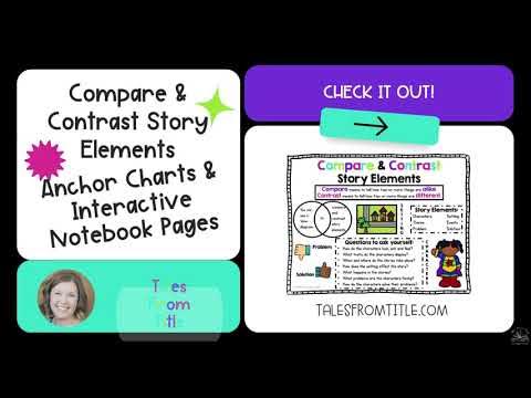 Compare & Contrast Story Elements Anchor Charts and Interactive ...