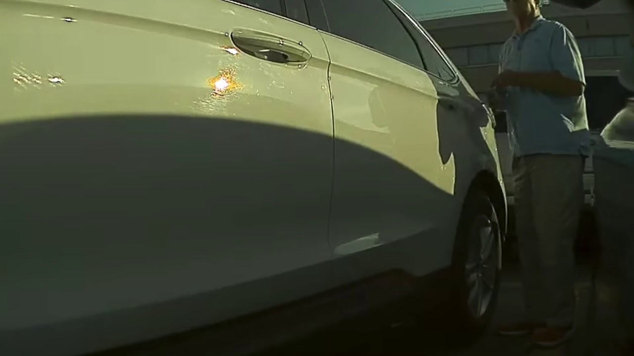 Old Man Bumps Tesla Car Door Before Cracking a Cold One - YouTube