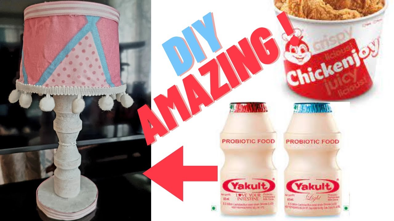 Jollibee Chickenjoy bucket and Yakult bottle turned into a nice LAMP ...