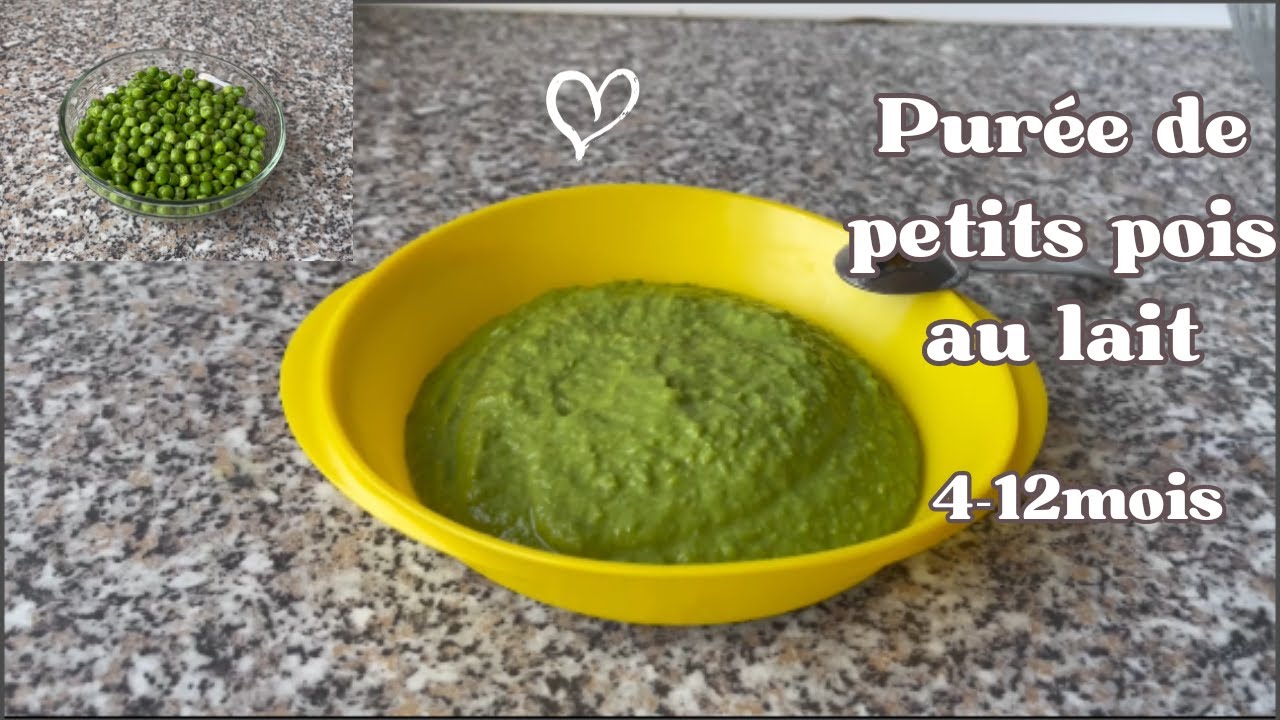 purée de légume pour bébé- petits pois magique (4-12 mois) - YouTube
