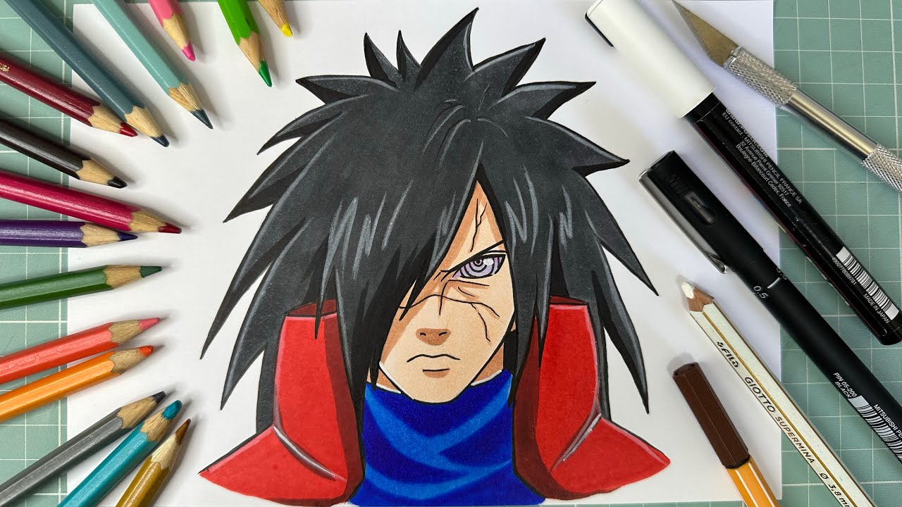 How To Draw Uchiha Madara - Tutorial Passo a Passo Madara Uchiha - YouTube