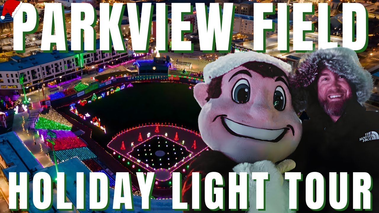 Tour Parkview Field's Holiday Lights in downtown Fort Wayne! - YouTube