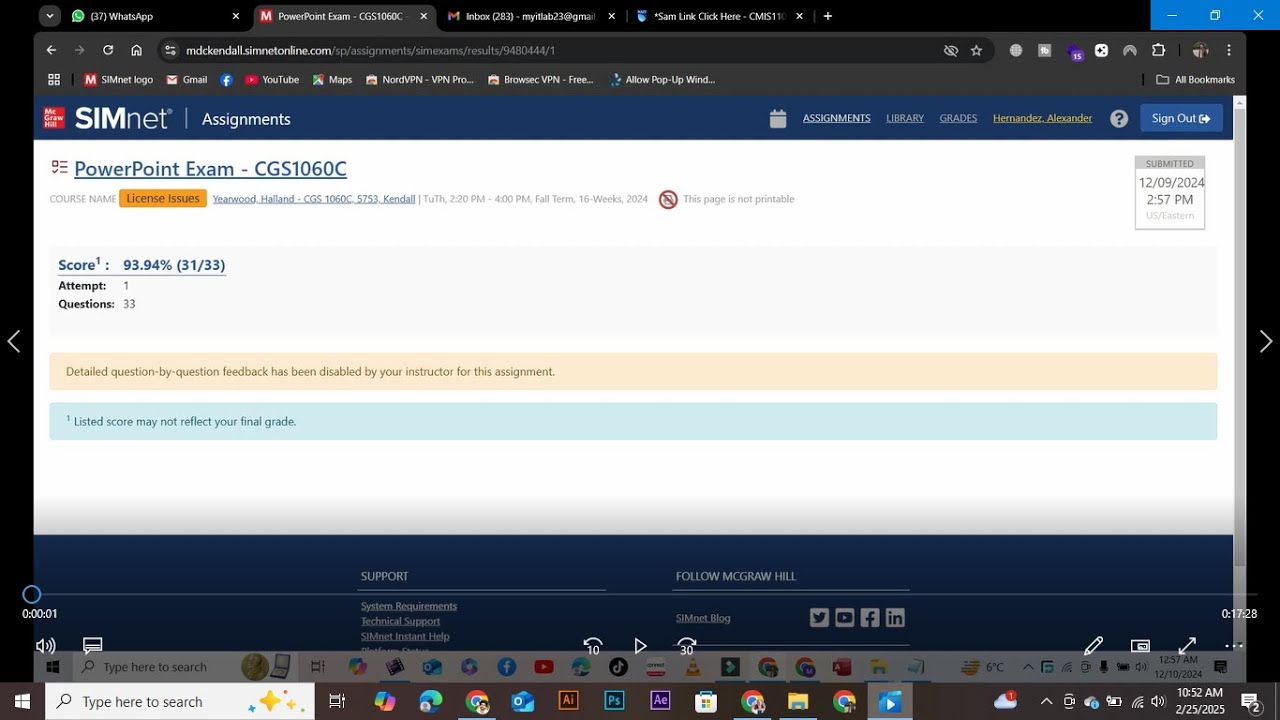 PowerPoint Exam CGS1060C | Word Exam CGS1060C | Excel Exam CGS1060C | Access Exam CGS1060C ...