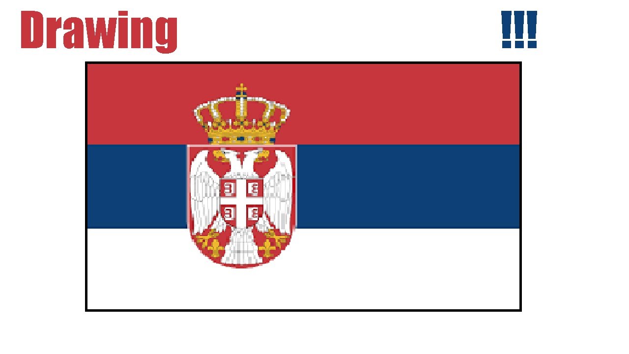 How to draw the flag of Serbia - YouTube