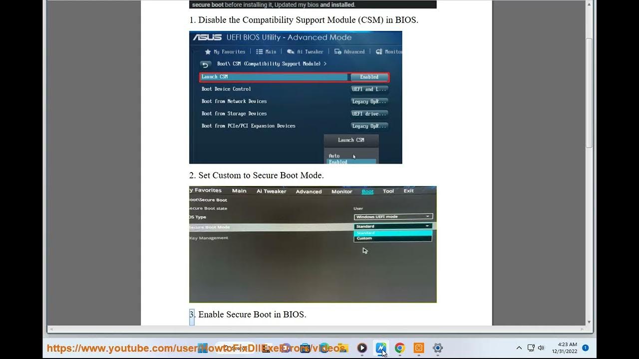 Fix Secure Boot Enabled But Not Active On Windows Youtube