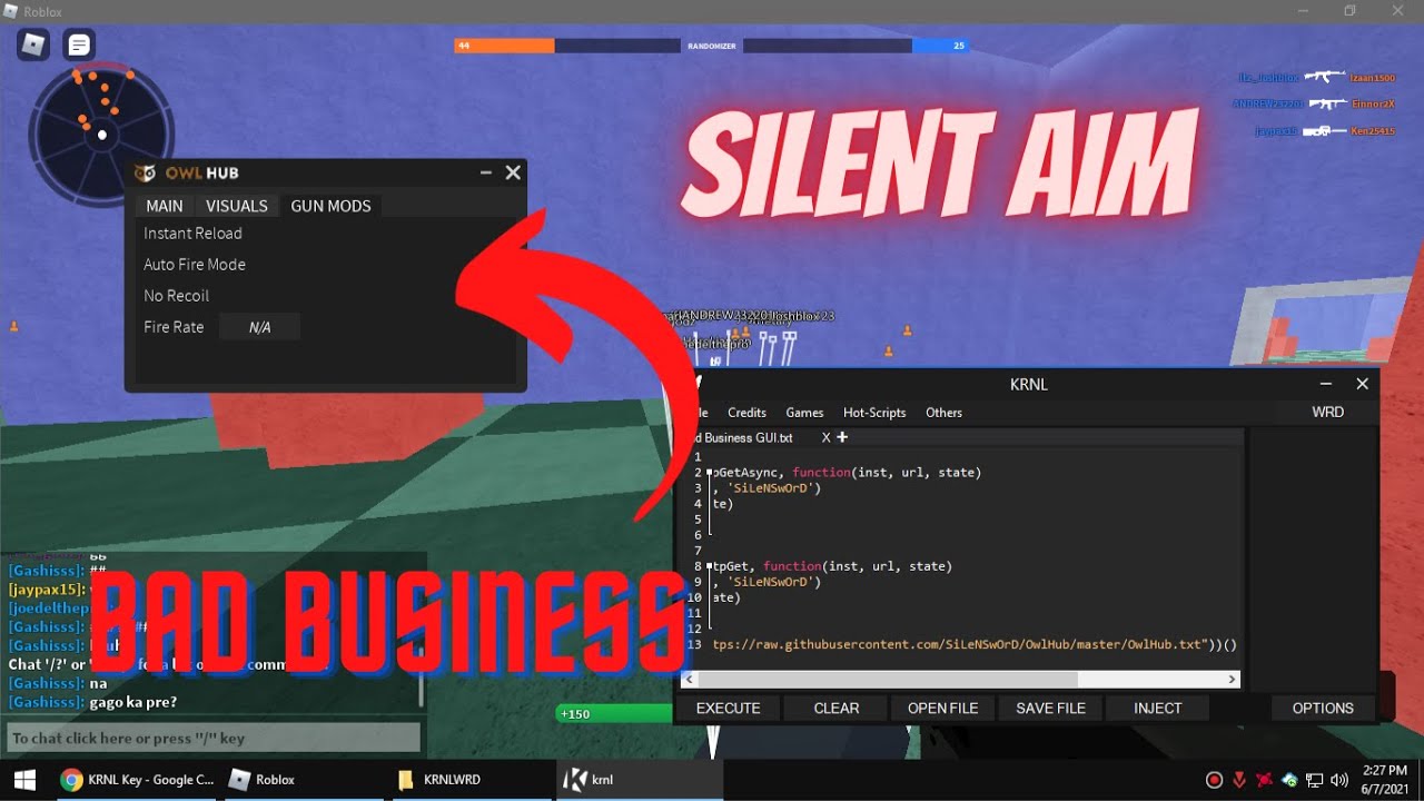 ROBLOX - BAD BUSINESS AIMBOT & WALLBANG I | PASTEBIN - YouTube