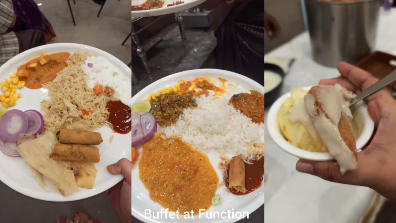 Buffet at Function | Variety of Dishes | Yummy Food - YouTube