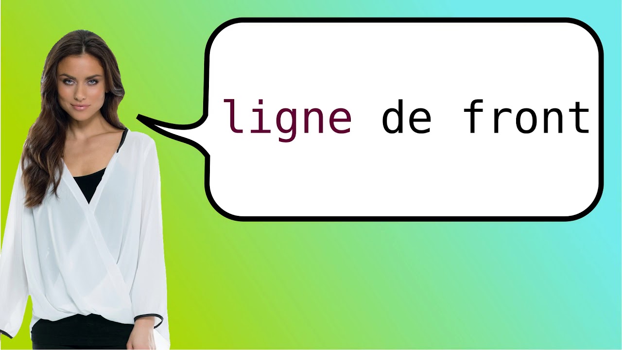 How to say 'front' in French? - YouTube