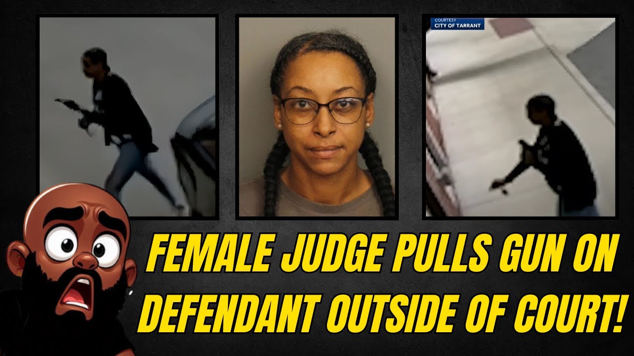 Female judge PULLS A GUN ON A DEFENDANT OUTSIDE OF COURT! - YouTube