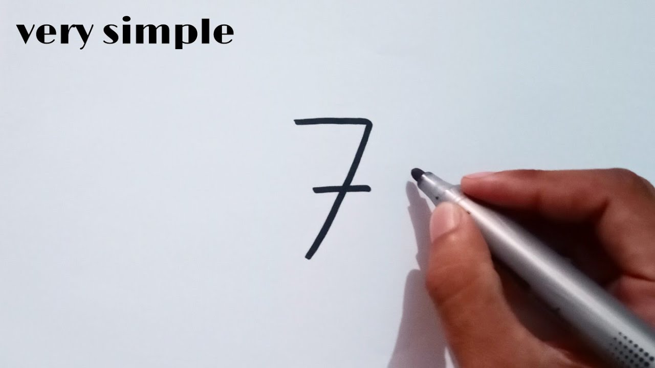 How to draw House with Number 7 easy step by step | घर Drawing tutorial ...