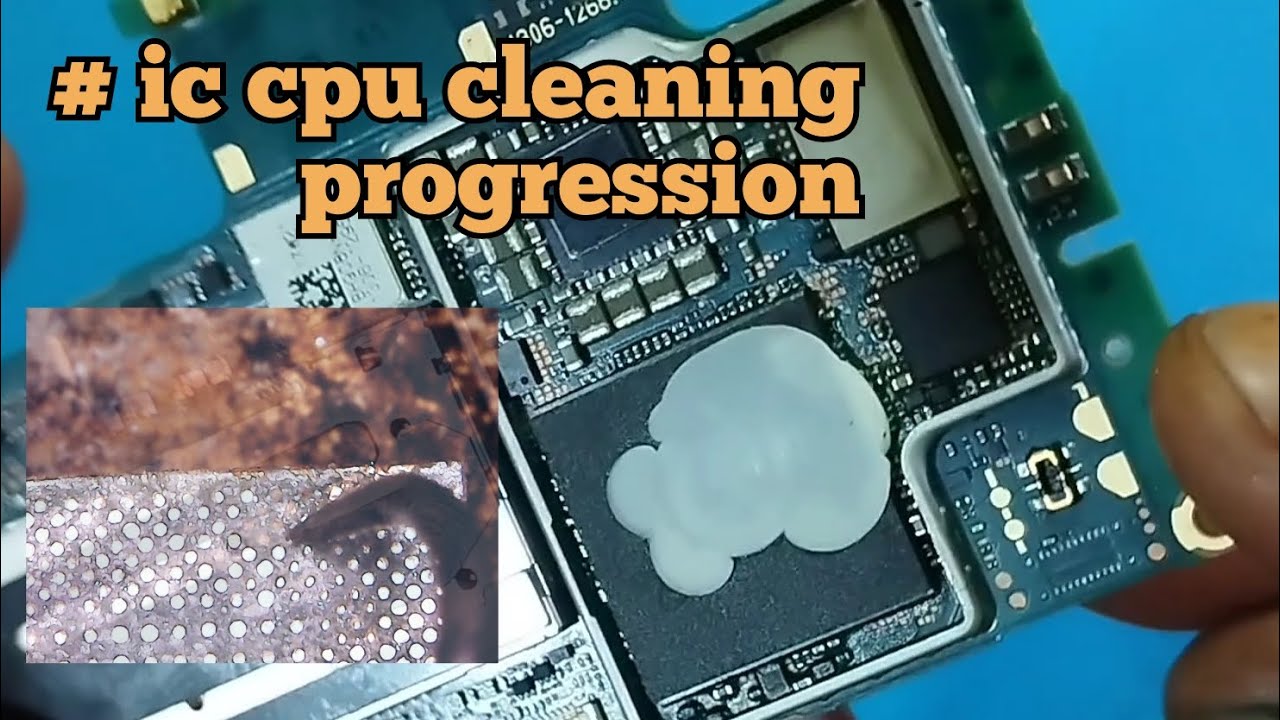 Repair cleaning pad ic cpu process || Pembersihan pad ic cpu - YouTube