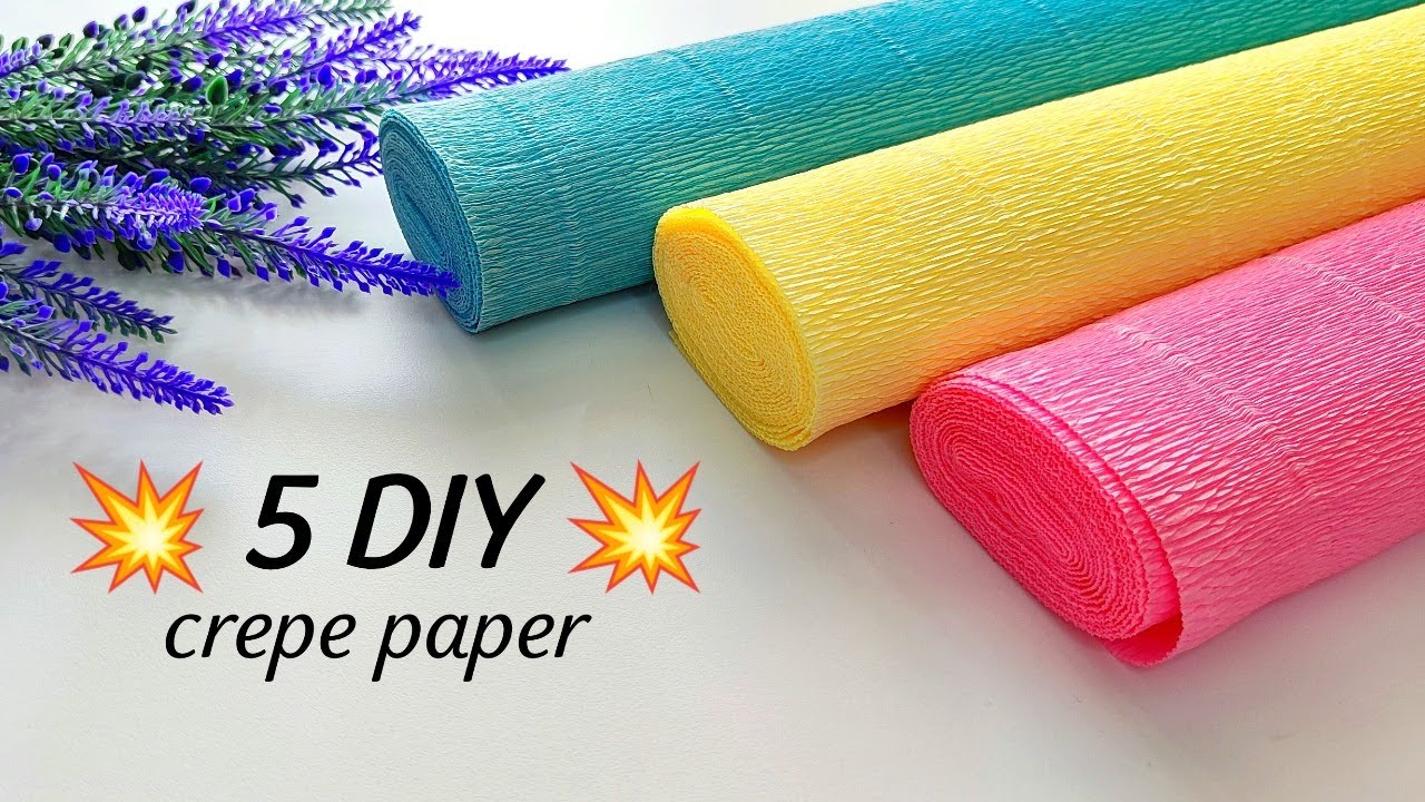 5 SUPER IDEAS 💥Corrugated paper decorations / Corrugated paper flowers ...