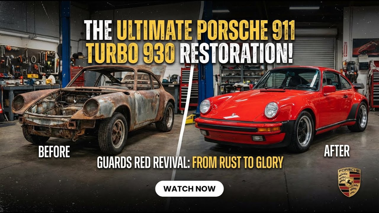 Porsche 911 Turbo 930 Classic Restoration | Air-Cooled Guards Red - YouTube