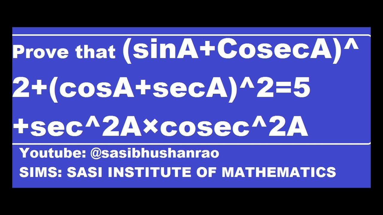 Prove That sinA CosecA 2 cosA secA 2 5 sec 2A cosec 2A prove-that-sina-coseca-2-cosa-seca-2-5-sec-2a-cosec-2a