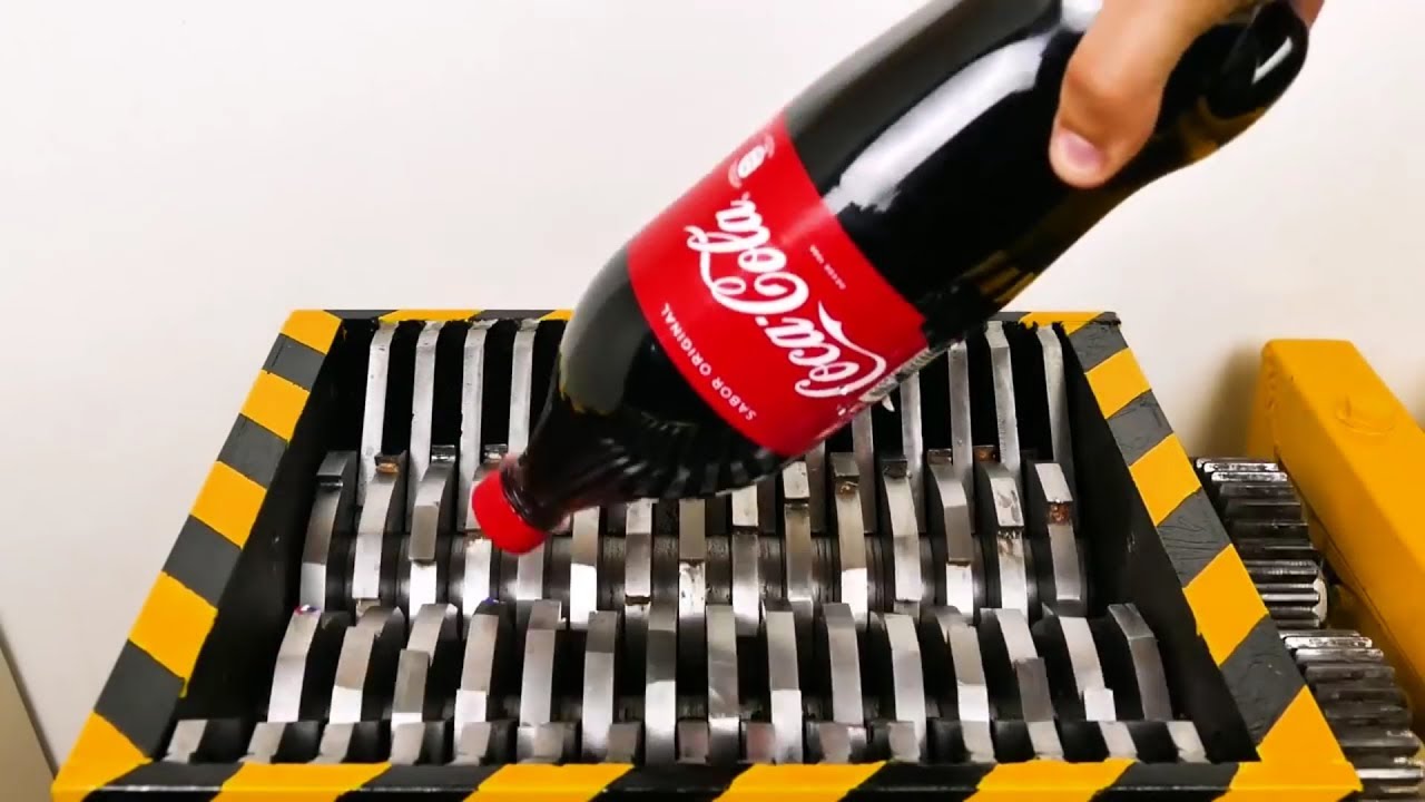 SHREDDING COCA COLA BOTTLE - YouTube
