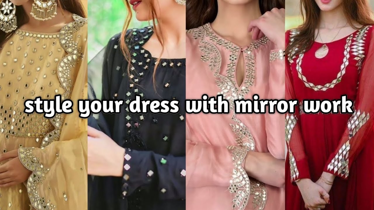 LATEST MIRROR WORK DESS DESIGNS | MIRROR WORK EID DRESSES IDEAS # ...