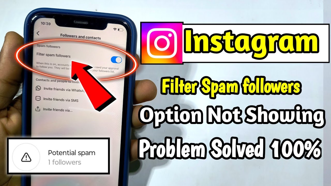 instagram filter spam followers option not showing | instagram ...
