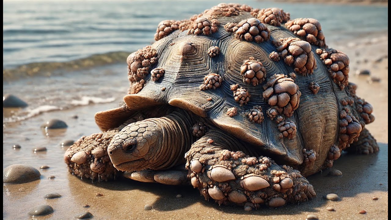 A Tortoise Injured by Barnacles Was Successfully Rescued by a Rescue ...