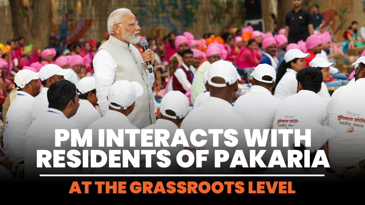 Visuals from PM Modi's interaction with people in Madhya Pradesh's ...