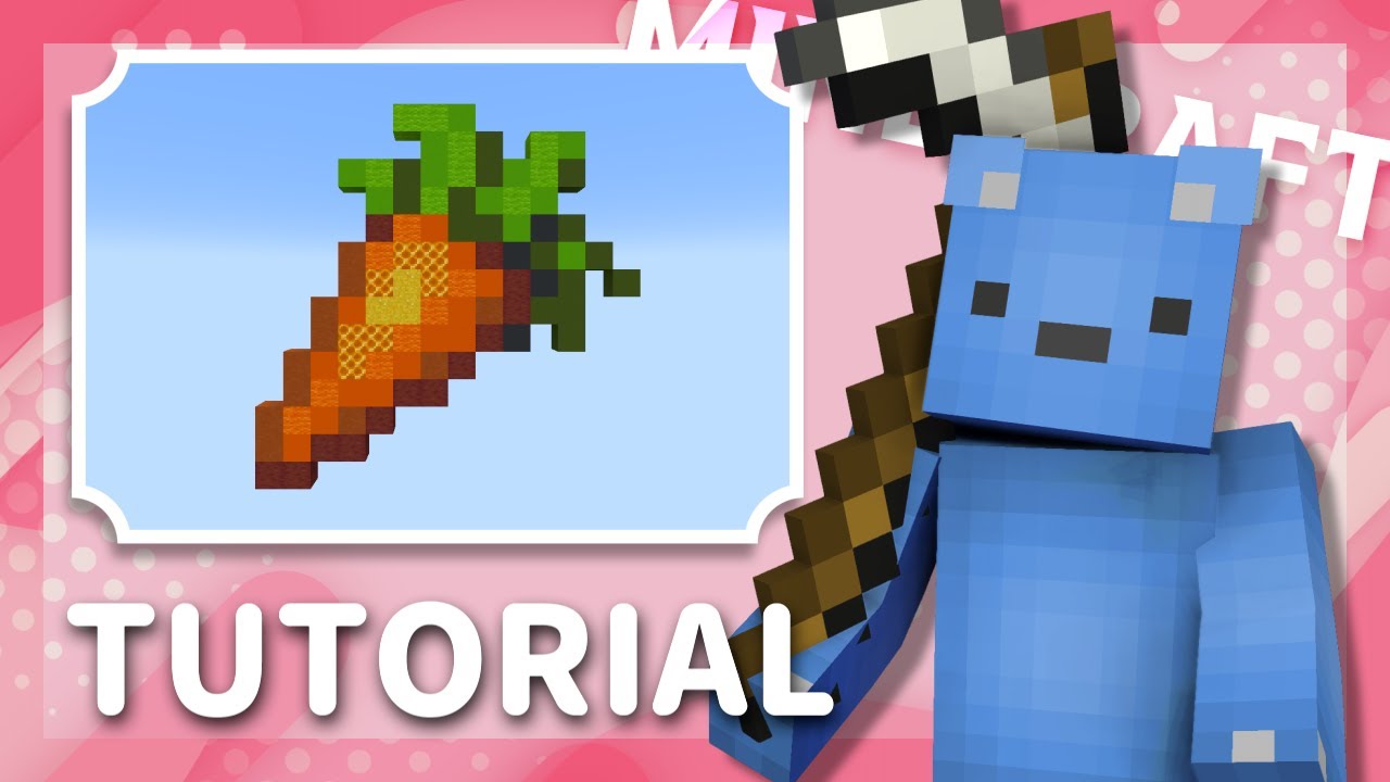 Minecraft Pixel Art - 16x - Carrot Tutorial - YouTube