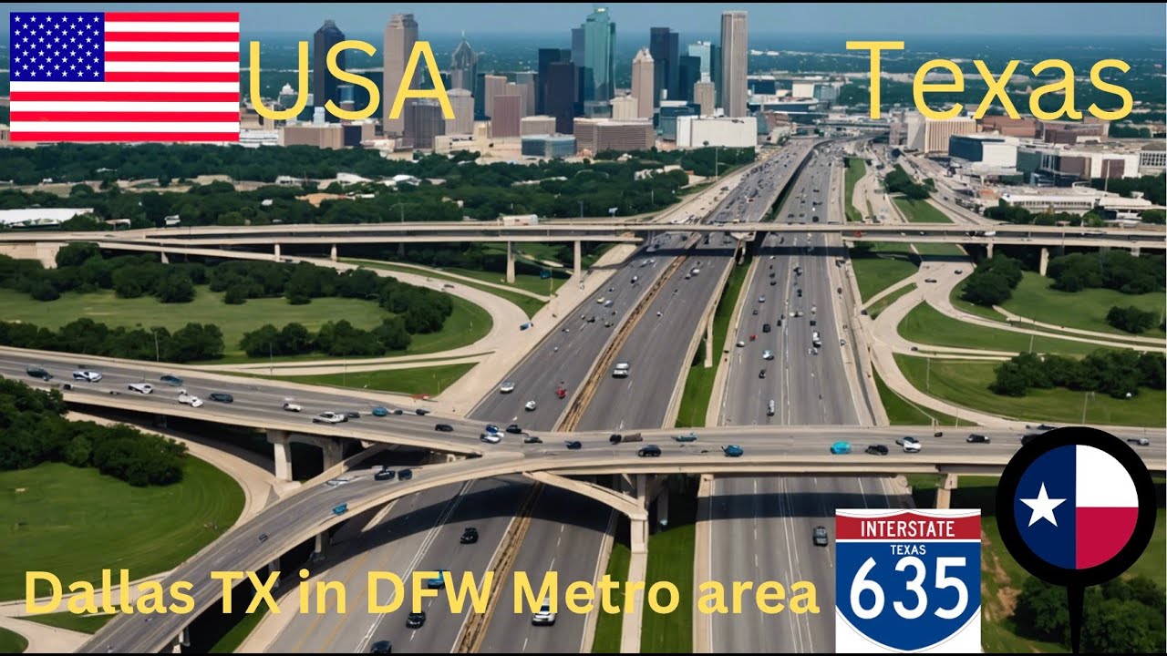 Driving around Dallas TX in DFW Metro area using I635 - 06/24 - YouTube