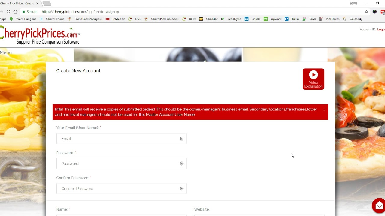 Easy Setup Video 3 Create your Cherry Account - YouTube