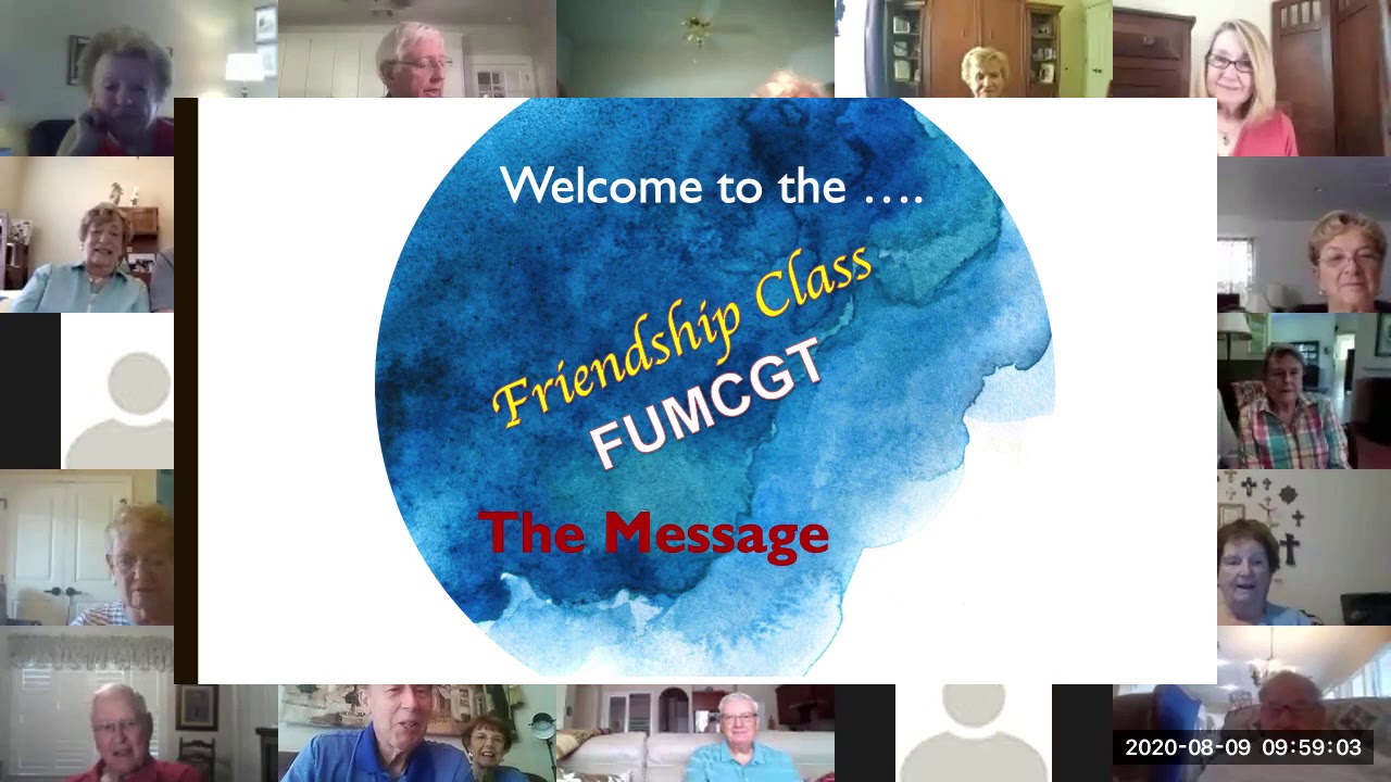 Friendship Class - August 9 2020 - Words - Bob Holub - YouTube
