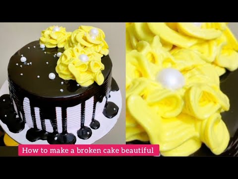 How to decorate a Broken Cake / cake decoration tutorial / Broken cake ...