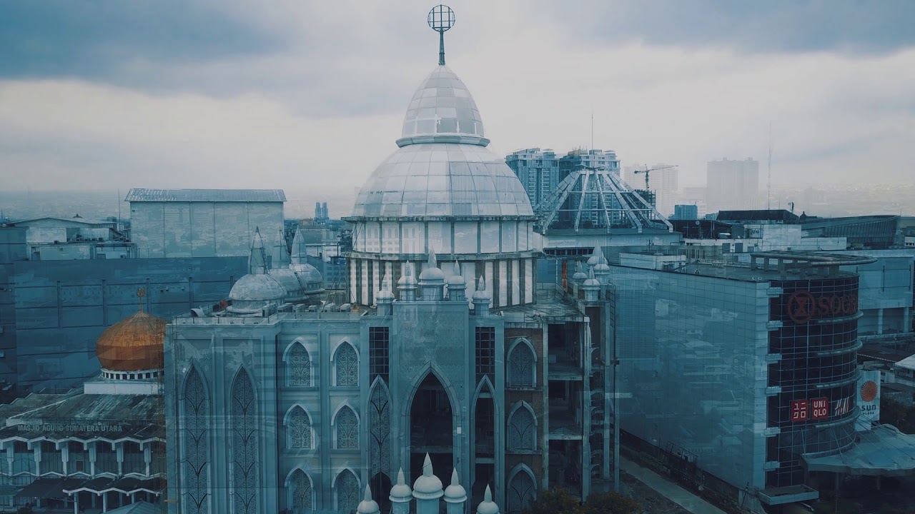 Aerial View Gedung - Gedung Tinggi di Kota Medan I Free Stock Drone ...